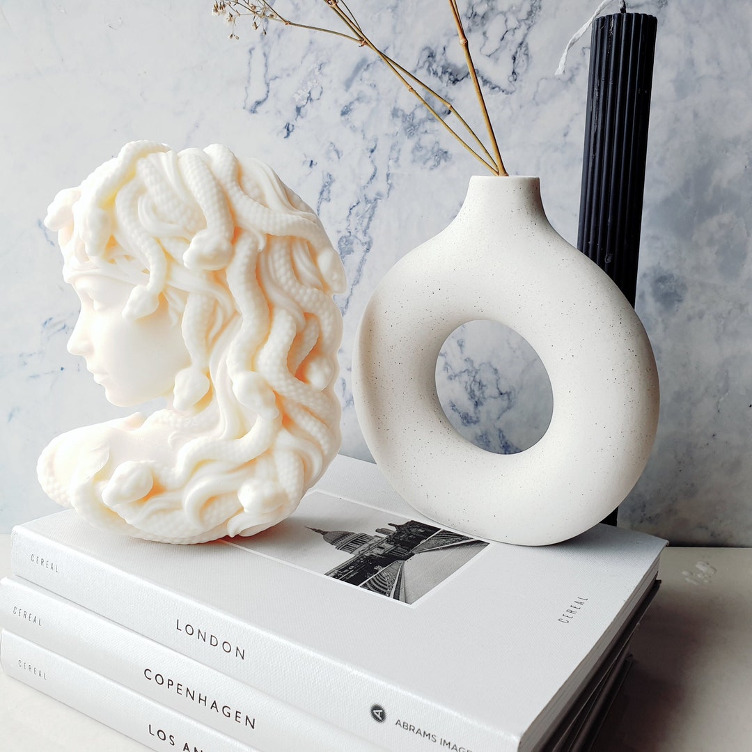 Medusa Greek Goddess Head Candle Vegan Made With Coconut Wax - Etsy