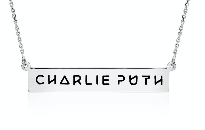 Charlie Puth Merchandise. Titanium Bar Necklace. Great Gift - Etsy