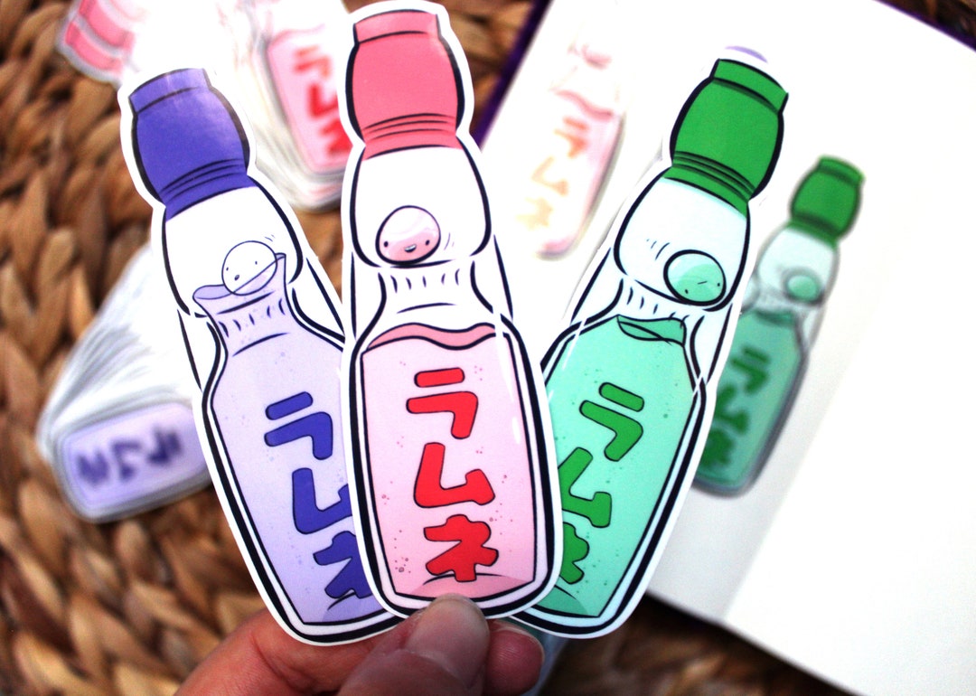 Pack 3 Transparents Ramune Stickers - Etsy