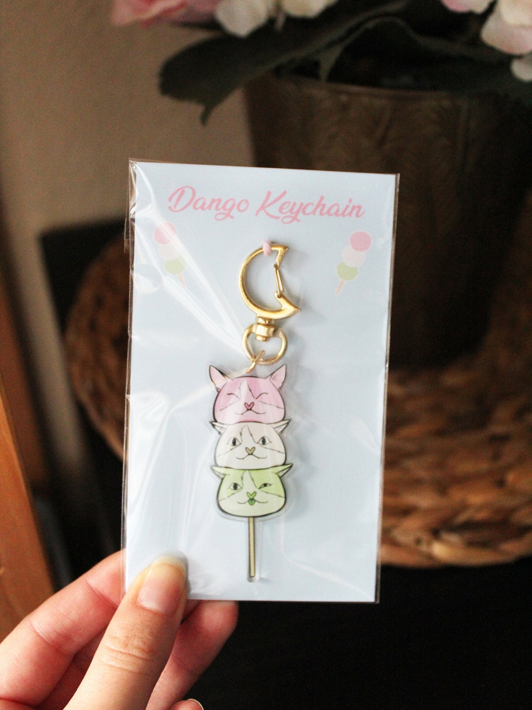 Keychain Dango Cat / Acrylic Charm - Etsy