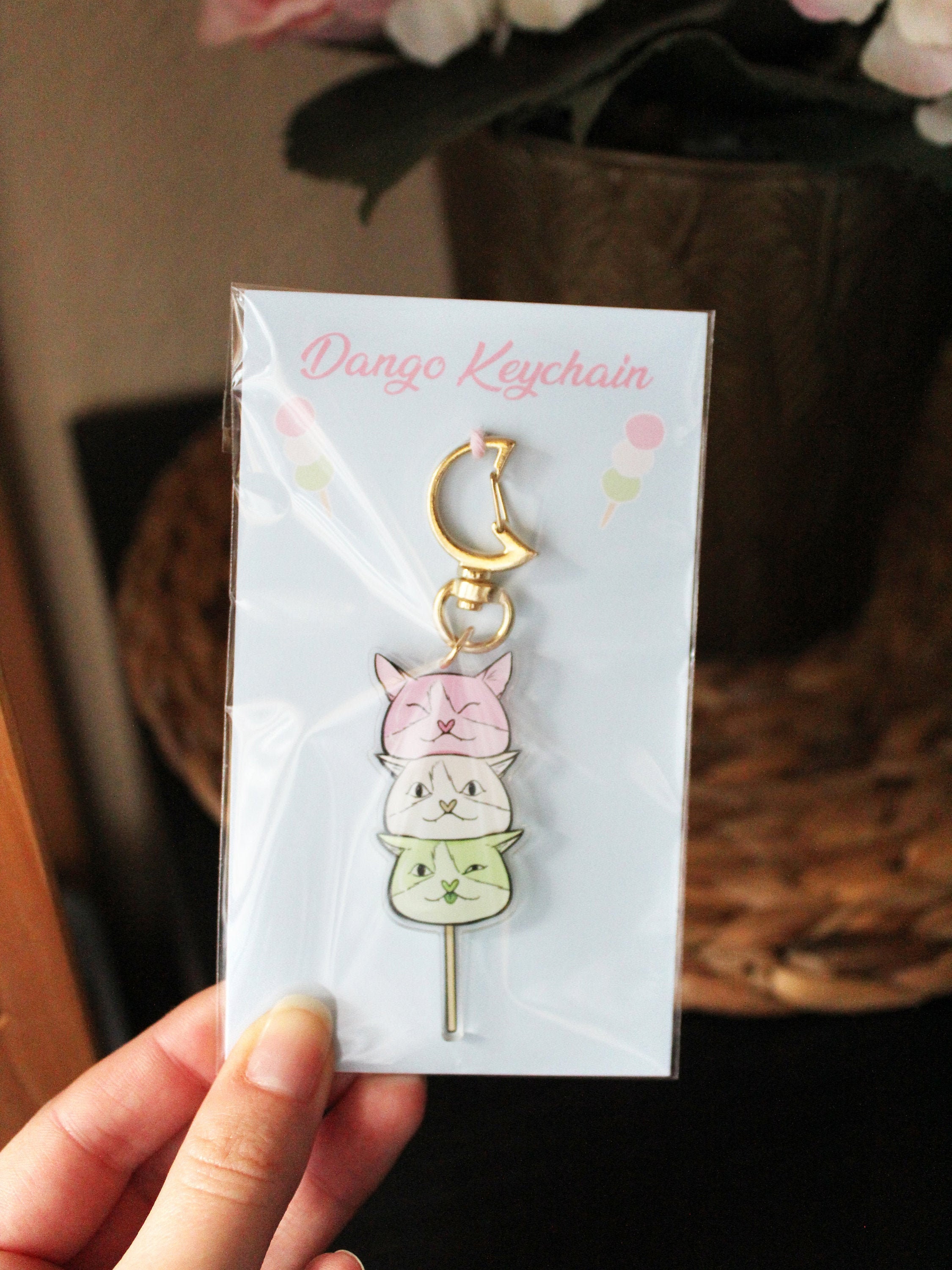 Keychain Dango cat / Acrylic charm | Etsy