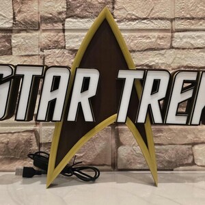 STAR TREK Led Light Logo/sign - Etsy