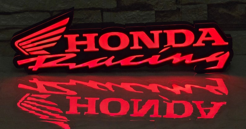 Honda Racing LED Lighted Logo - Etsy