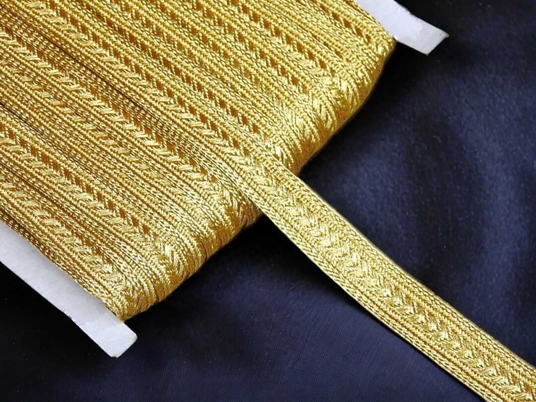 Gold Ribbon Braid 10mm 20mm, Gold Metallic Thread Braid, Gold ...
