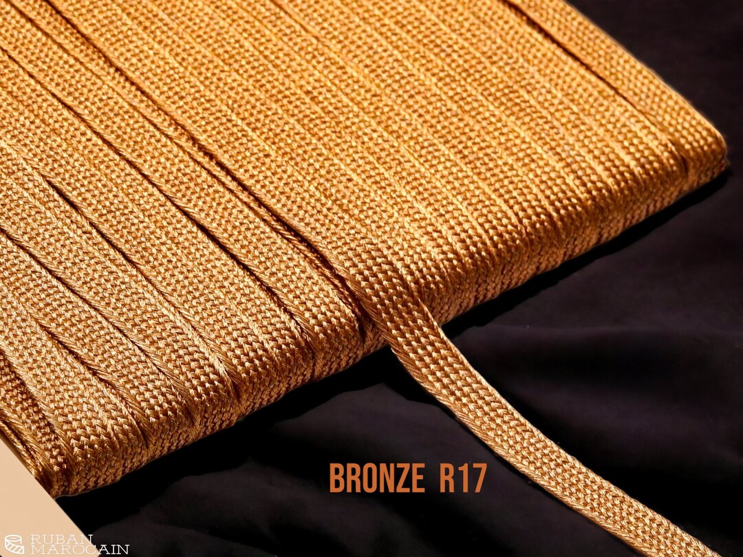 10MM Bronze/gold/silver Metallic Braid Ribbon Trim, Woven Embroidery ...
