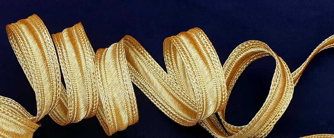 Galon Golden Ribbon 20mm Wide Gold Ribbon Braid Gold | Etsy