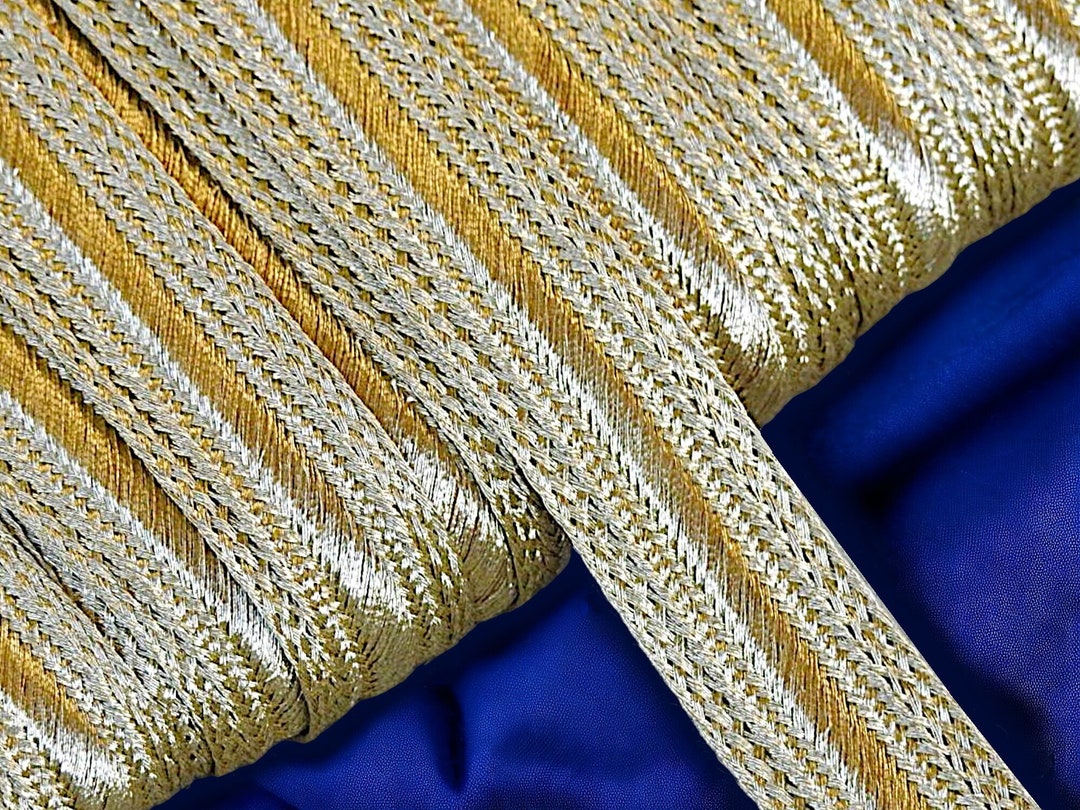 20mm Matte Gold Ribbon Braid, Gold Metallic Thread Braid, Gold ...