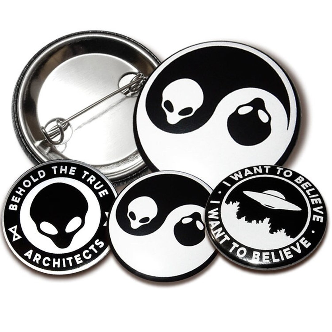 Alien Buttons With Pin Aliens UFO I Want to Believe - Etsy