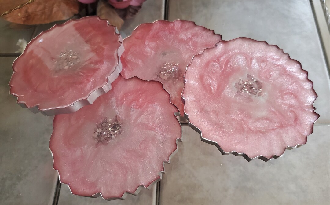 Geode Coaster Set (matching Large Bedside Coaster Sold Seperately). - Etsy
