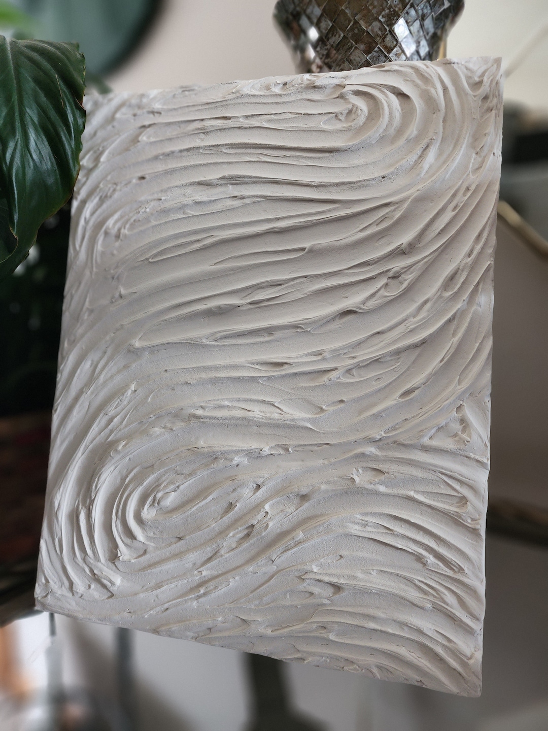 White Textured Wall Art | Textured Plaster Wall Art | Minimalist Art ...