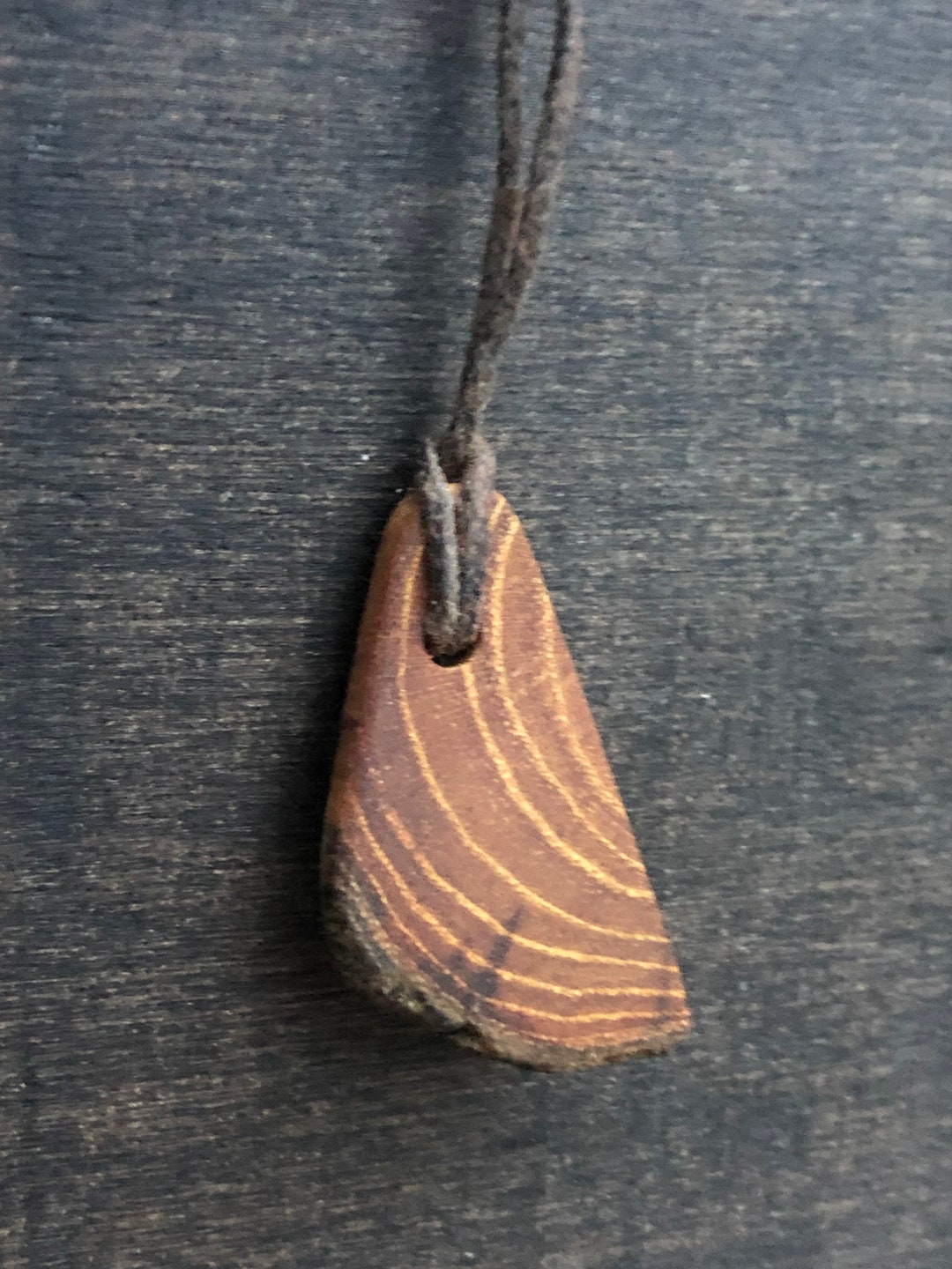 Black Locust Hand Carved Wooden Pendant - Etsy
