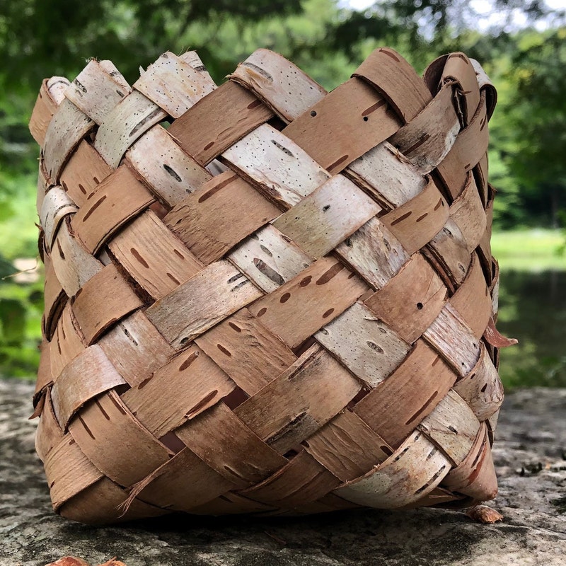 Birch Bark Basket - Etsy