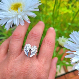 Angel Wings Ring, Sterling Silver Ring - Etsy