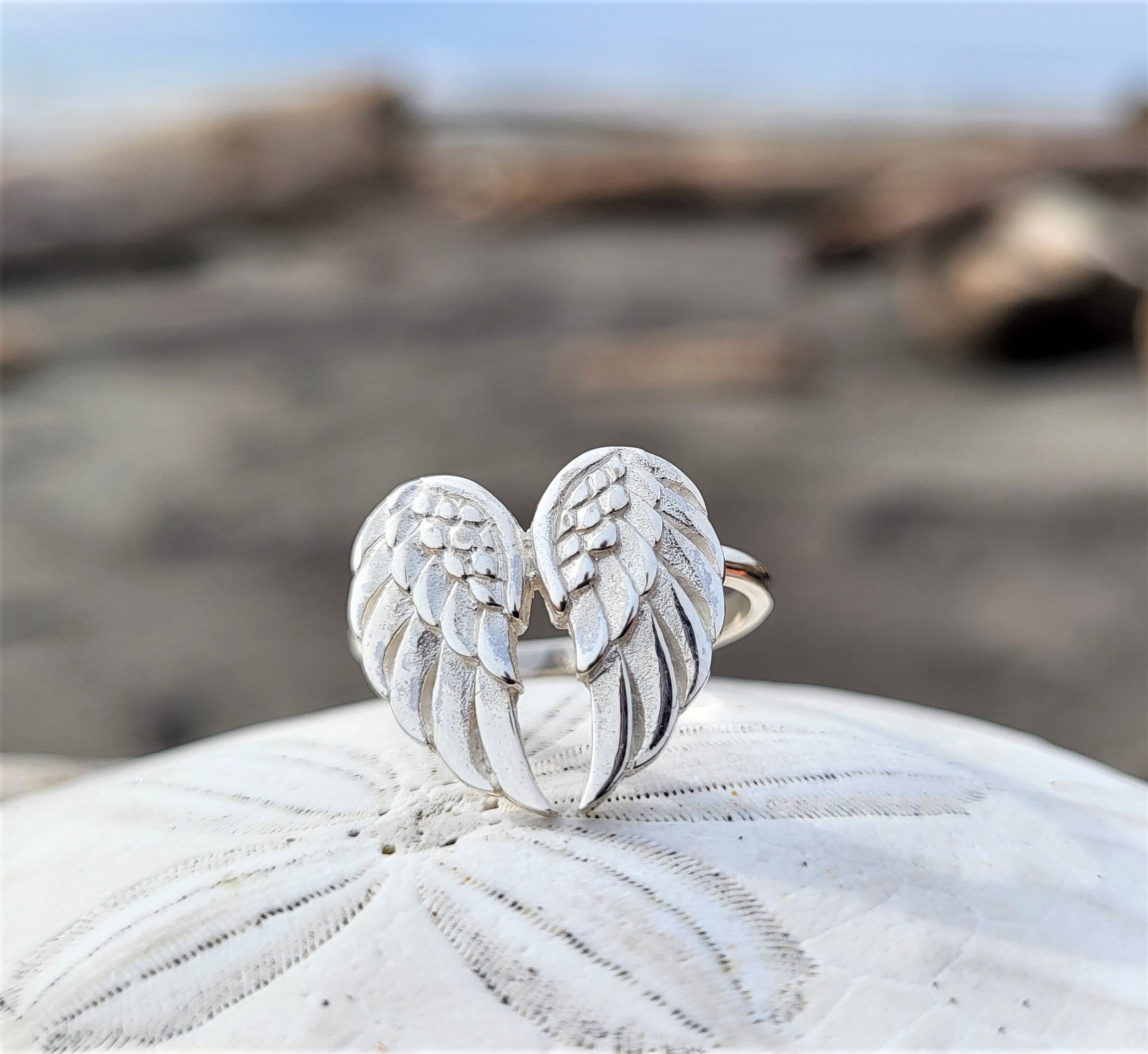 Angel Wings Ring, Sterling Silver Ring - Etsy