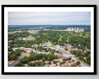 Aerial of Downtown Schererville Indiana With Chicago Skyline - Etsy UK