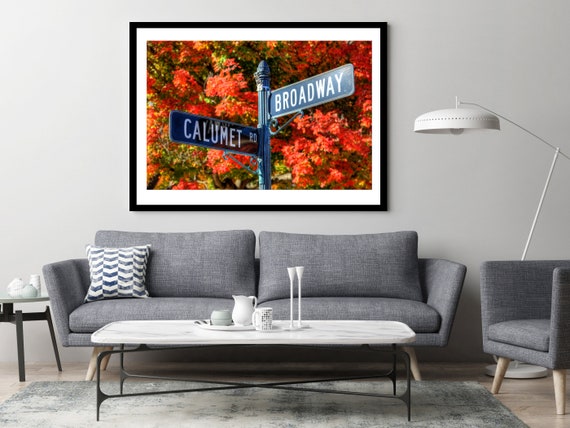 Aerial of Downtown Chesterton Indiana Framed Photo | Etsy