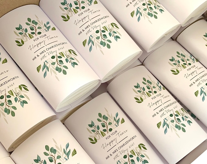 Happy Tears Tissues Wedding Favours Personalised - Etsy UK