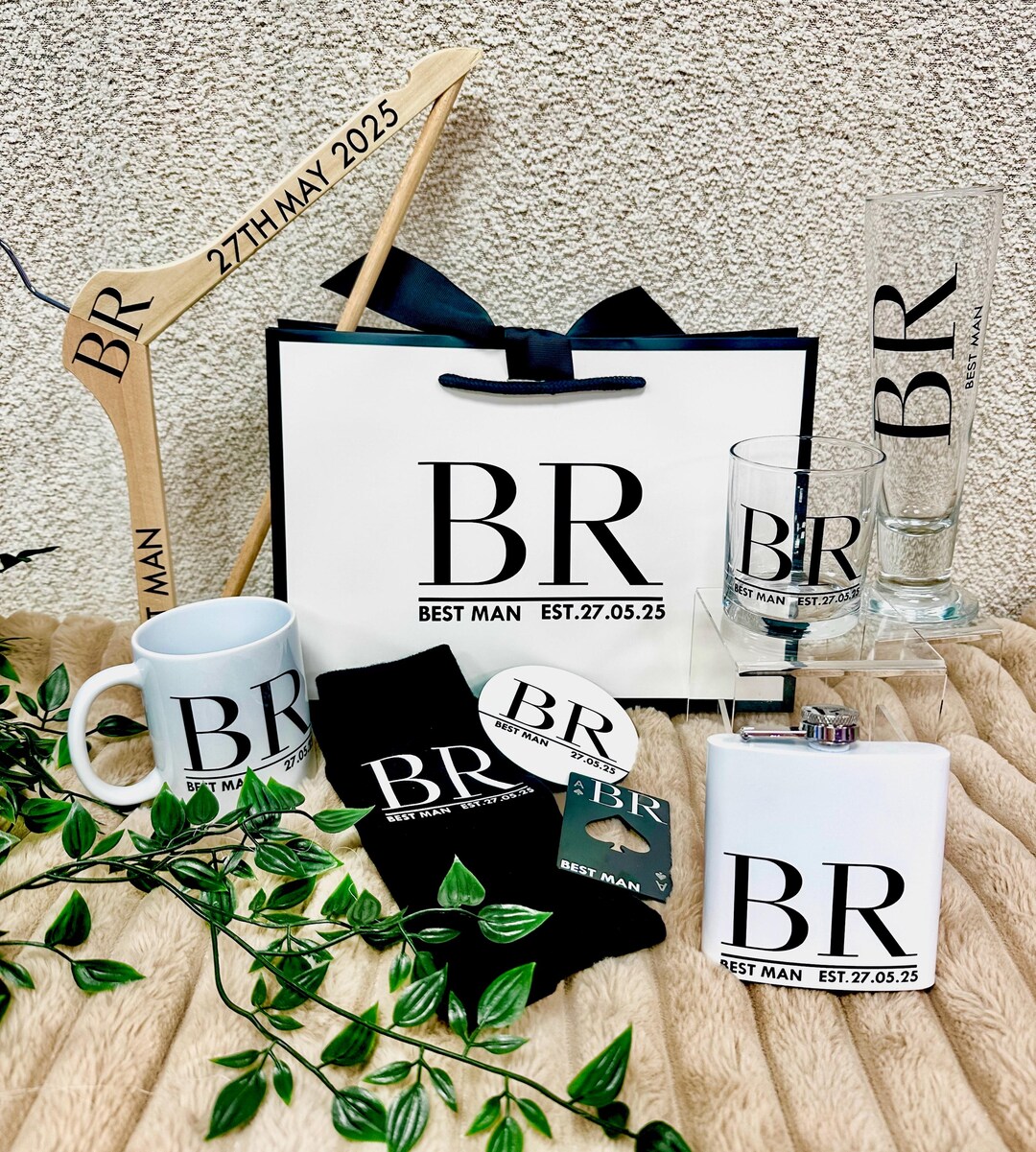 Groomsman Gift Set Box Bundle Best Man Gift Bag Set Father of the Bride ...