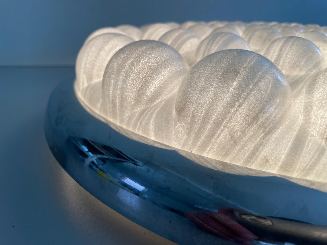 Rare Bubble Plexiglass Round Flush Mount Light, Germany, 1960s - Etsy