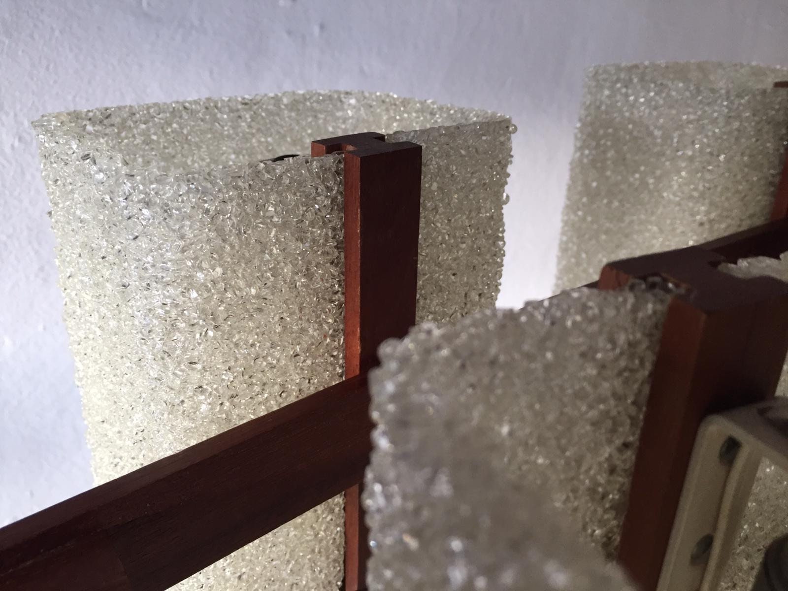 Danish Modern Teak & 6 Resin Shades Chandelier - 1960s Scandinavia - Etsy