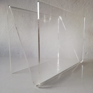 70s Transparent Plexiglass Magazine Rack Germany - Etsy