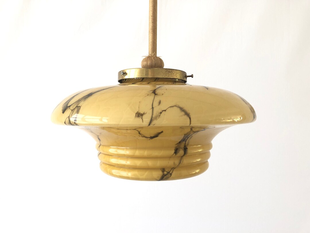 Brown Glass Art Deco Style Ceiling Lamp, 1950s, Germany - Etsy