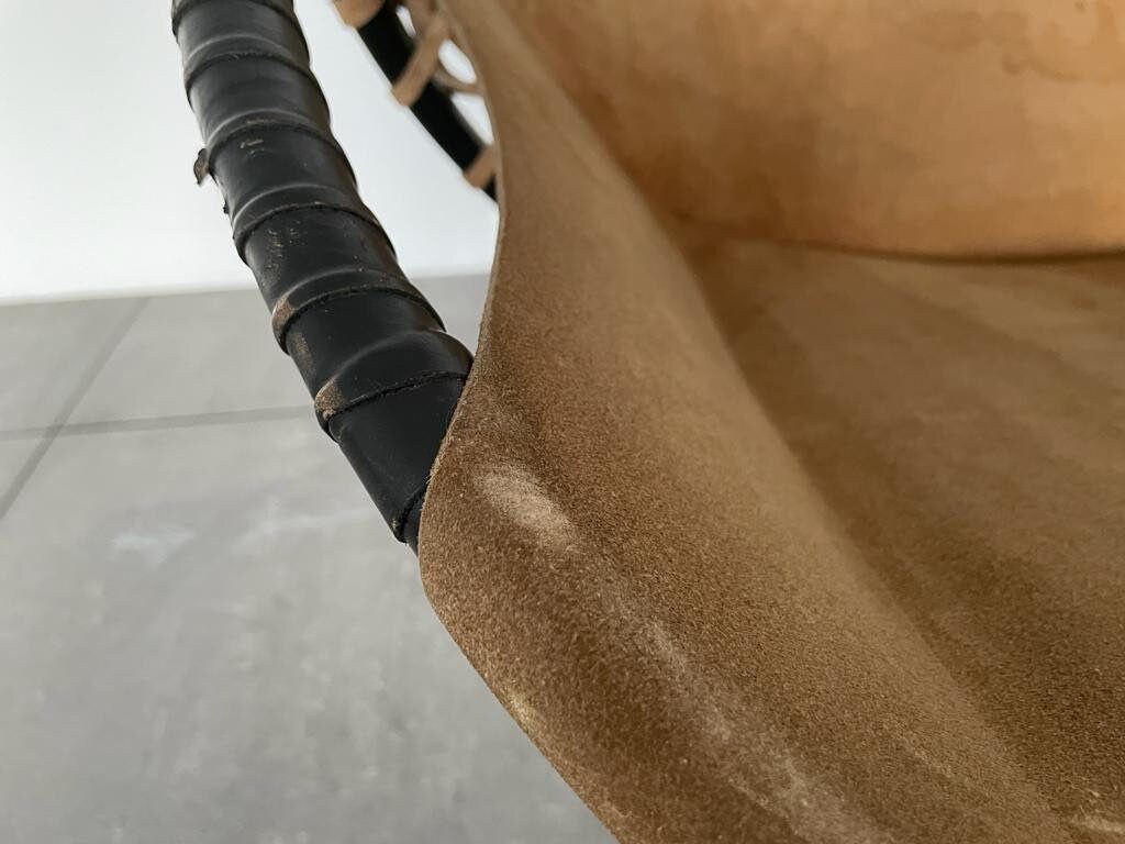 Mid-century Modern Suede Leather Balloon Lounge Chair by Hans Olsen ...