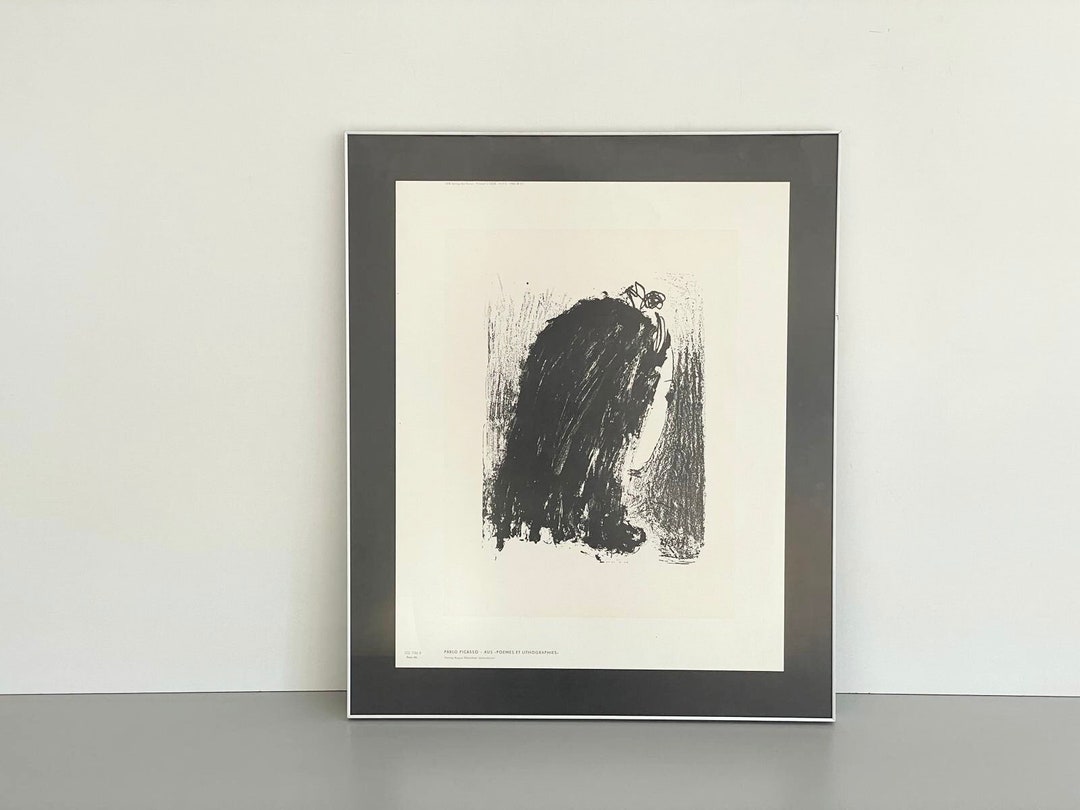 PABLO PICASSO Lithograph Print With Frame, Printed 1984 in GDR - Etsy