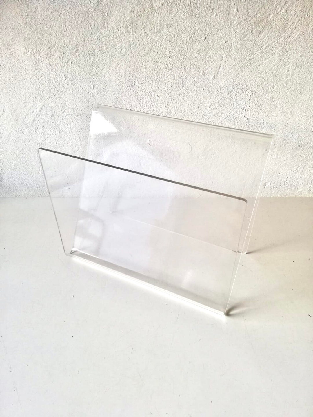 70s Transparent Plexiglass Magazine Rack - Germany - Etsy