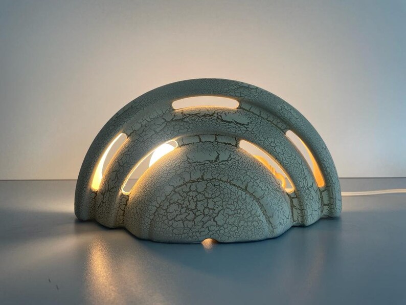 Beautiful Beige Ceramic Arc-shaped Wall Lamp by Pan Leucten, 1960s ...