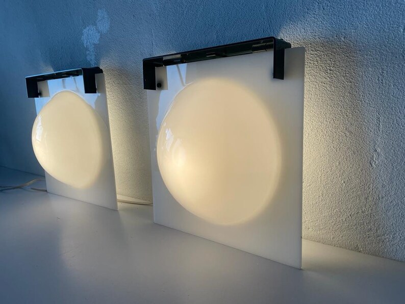 Italian Plexiglass Excellent Bubble Design Pair of Wall Lamps - Etsy