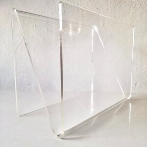 70s Transparent Plexiglass Magazine Rack - Germany - Etsy