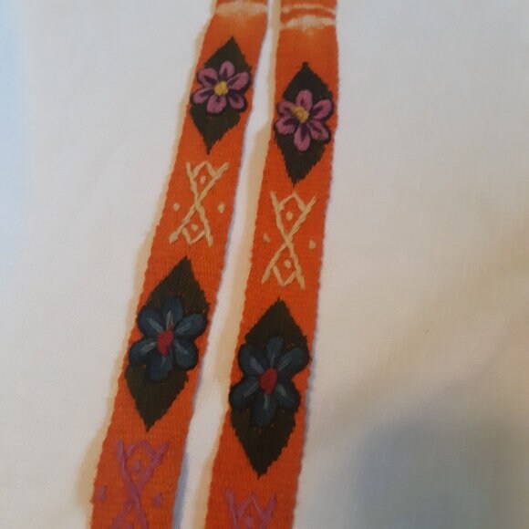 Boho Handwoven Orange Belt - Etsy