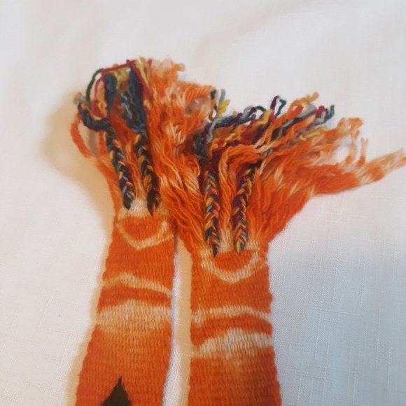 Boho Handwoven Orange Belt - Etsy