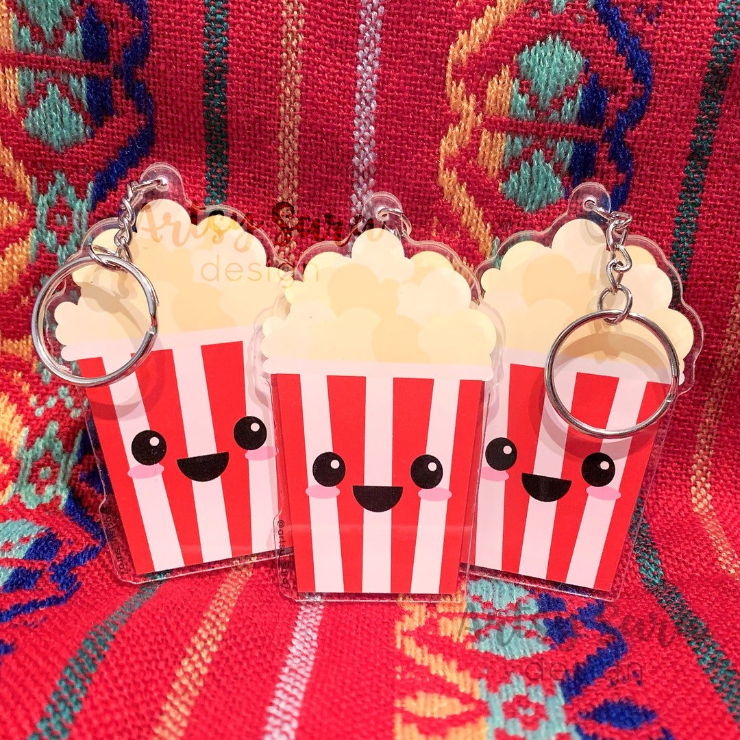 Popcorn Keychain/ Ornament - Etsy