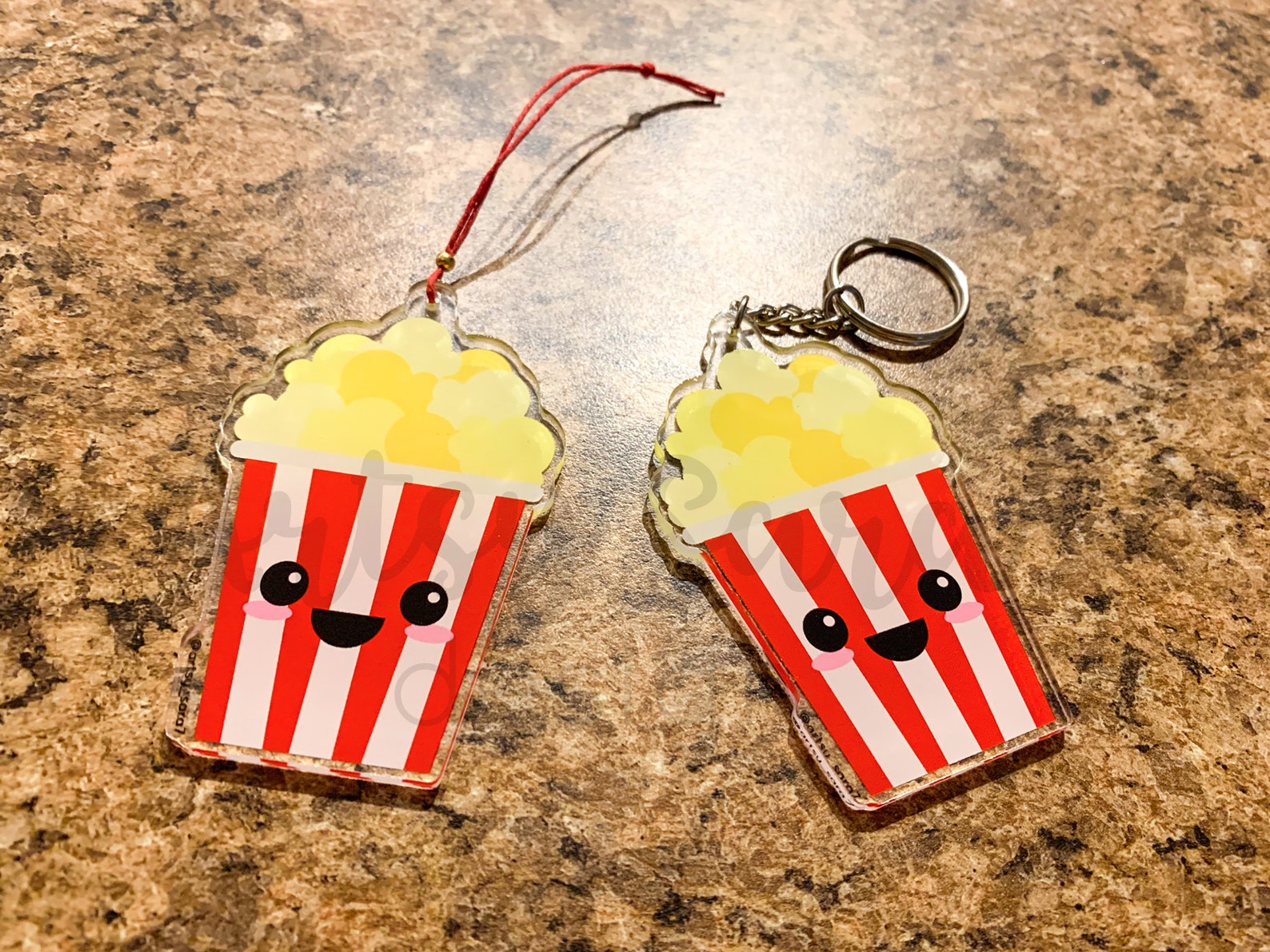 Popcorn Keychain/ Ornament - Etsy