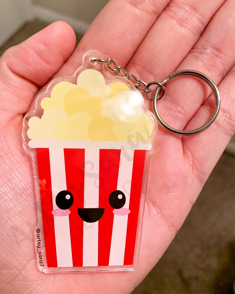Popcorn Keychain/ Ornament - Etsy