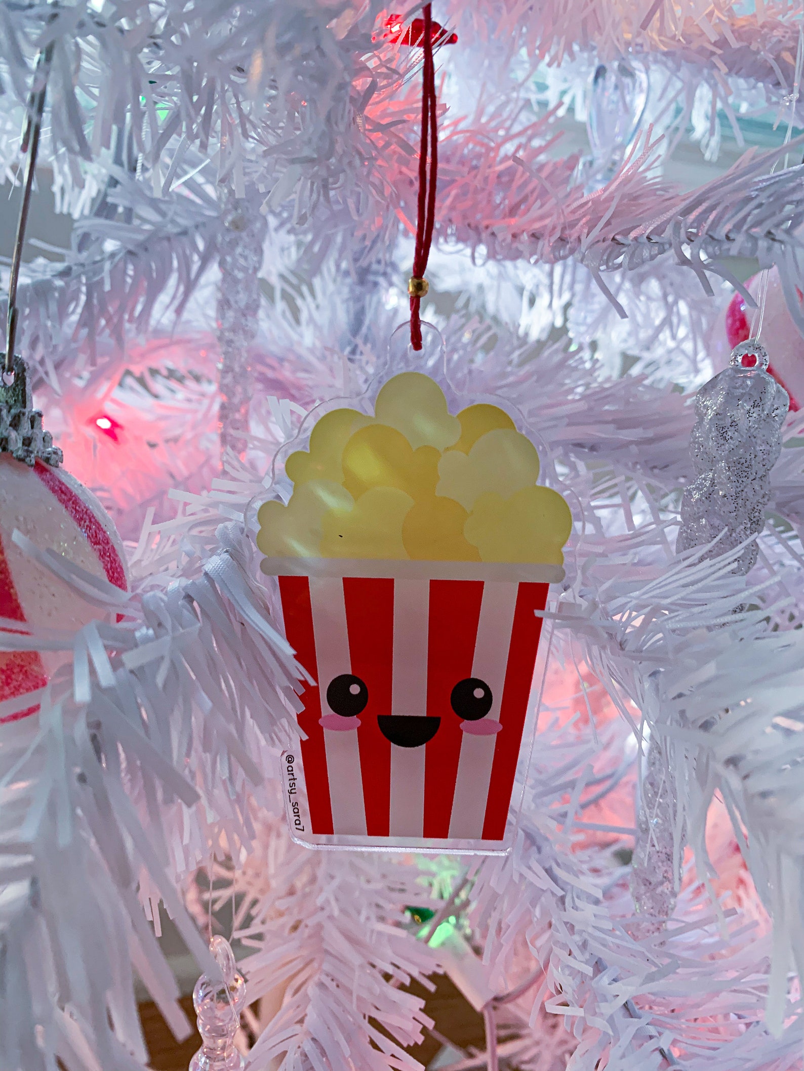 Popcorn Keychain/ Ornament - Etsy