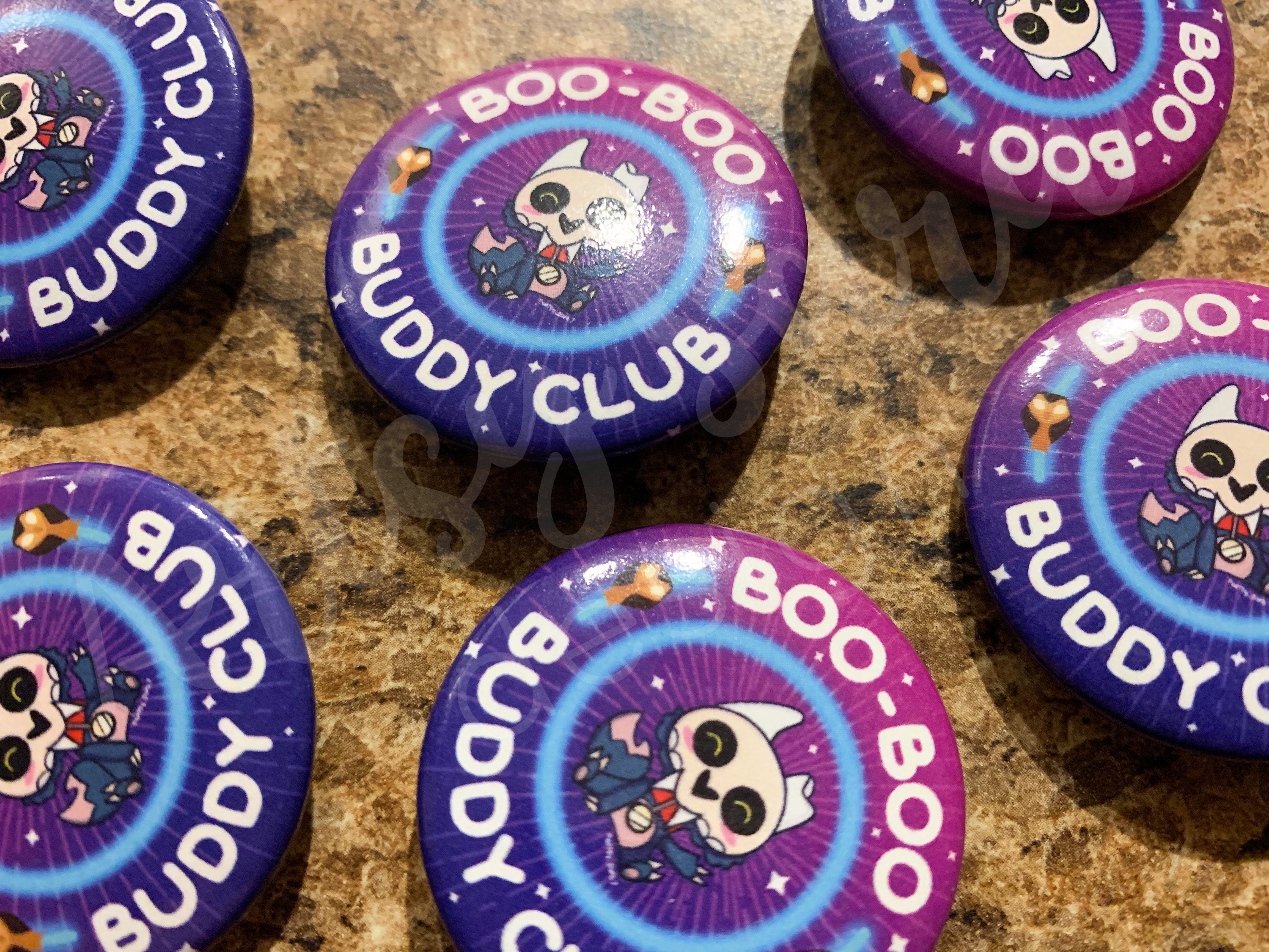 BooBoo Buddy Club Button Pin | Etsy