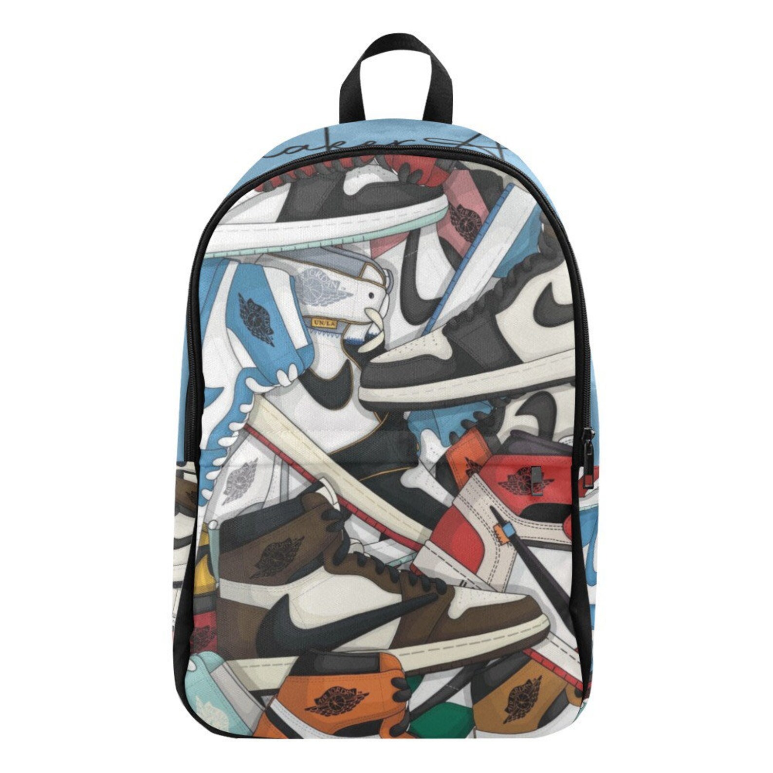 Mid 1s Collage Sneaker Addict Backpack sneakerhead - Etsy