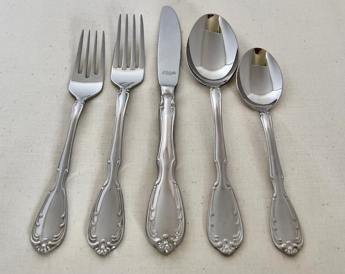 56-pc. Noritake Serenade Stainless Steel Flatware Set/service for 10 ...