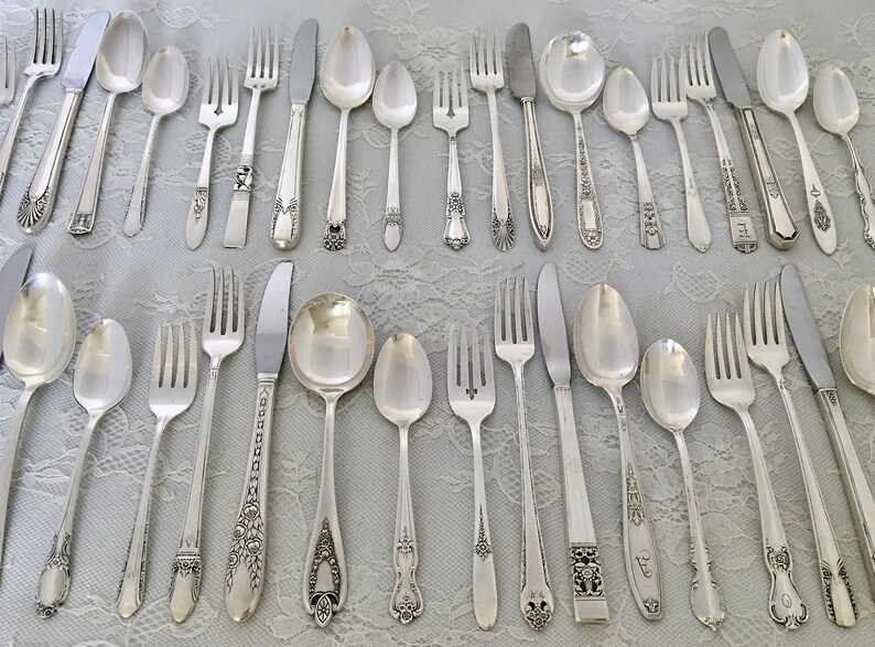 Mismatched Silverplate 5-pc.place Settings/grille/viande - Etsy