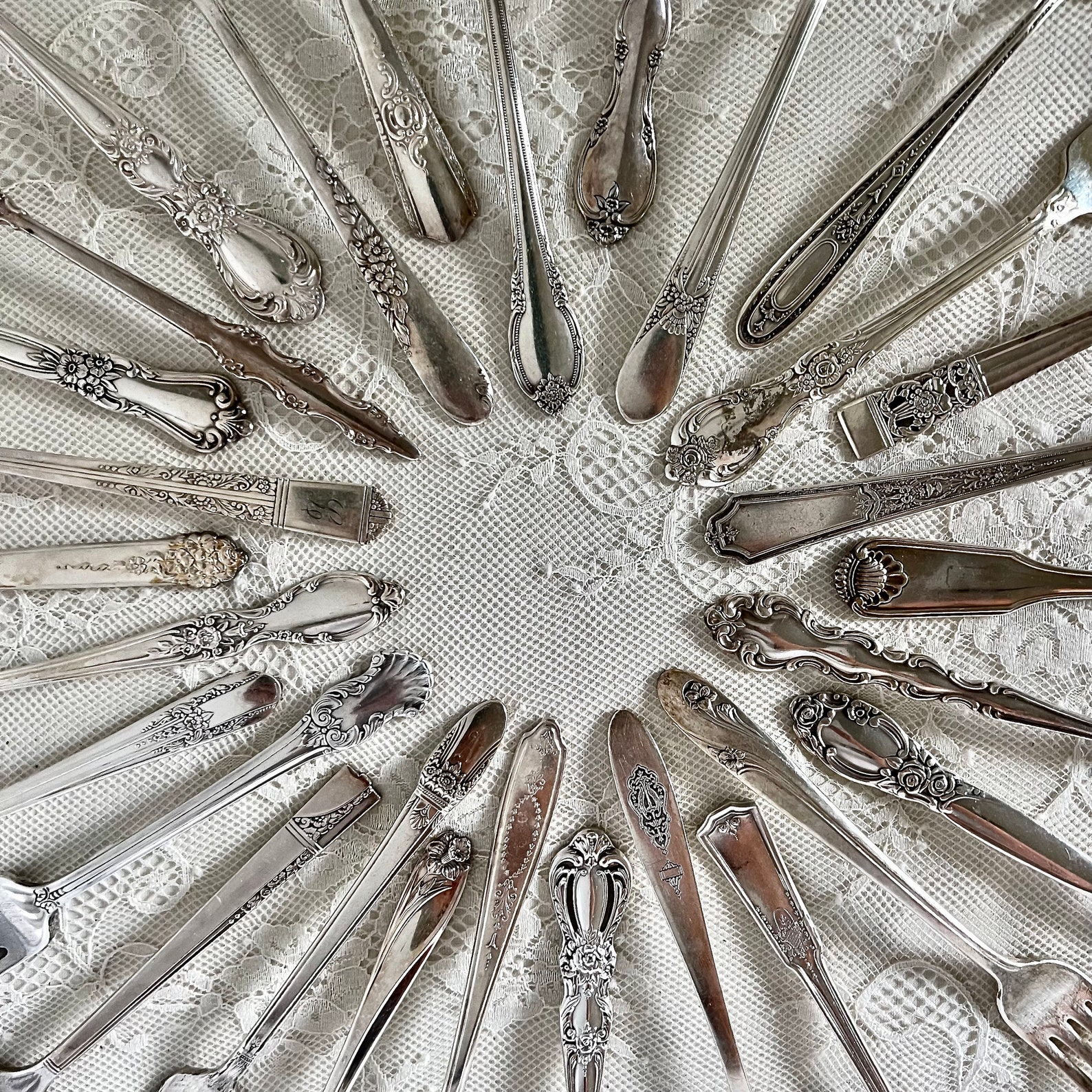Mismatched Silverplate Dinner Forks for Crafts/vintage & Antique/craft ...