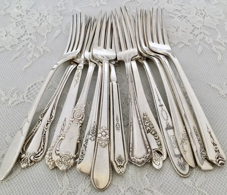 Mismatched Silverplate Dinner Forks/vintage & Antique Flatware - Etsy