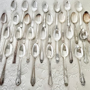 Mismatched Silverplate Oval Soup Spoons for Crafts/vintage & Antique ...
