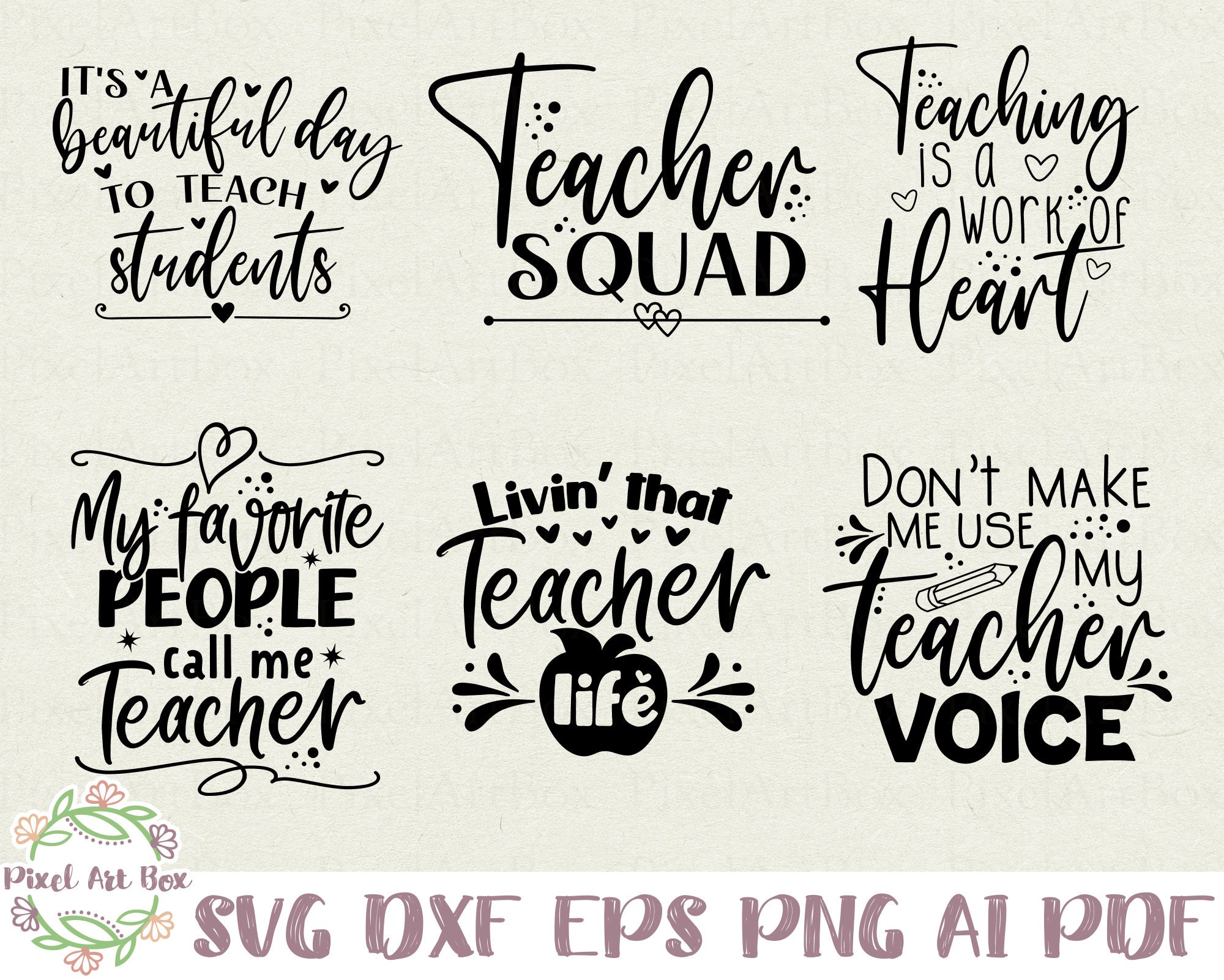 Teacher Bundle 25 Designs SVG Cut File Commercial Use - Etsy UK