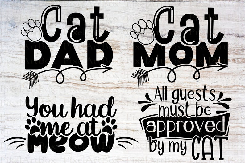Cat Bundle 20 Designs Svg Cut File Commercial Use Etsy