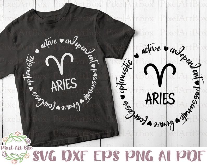 Aries Zodiac Traits Svg Cut File Zodiac Sign Svg Etsy
