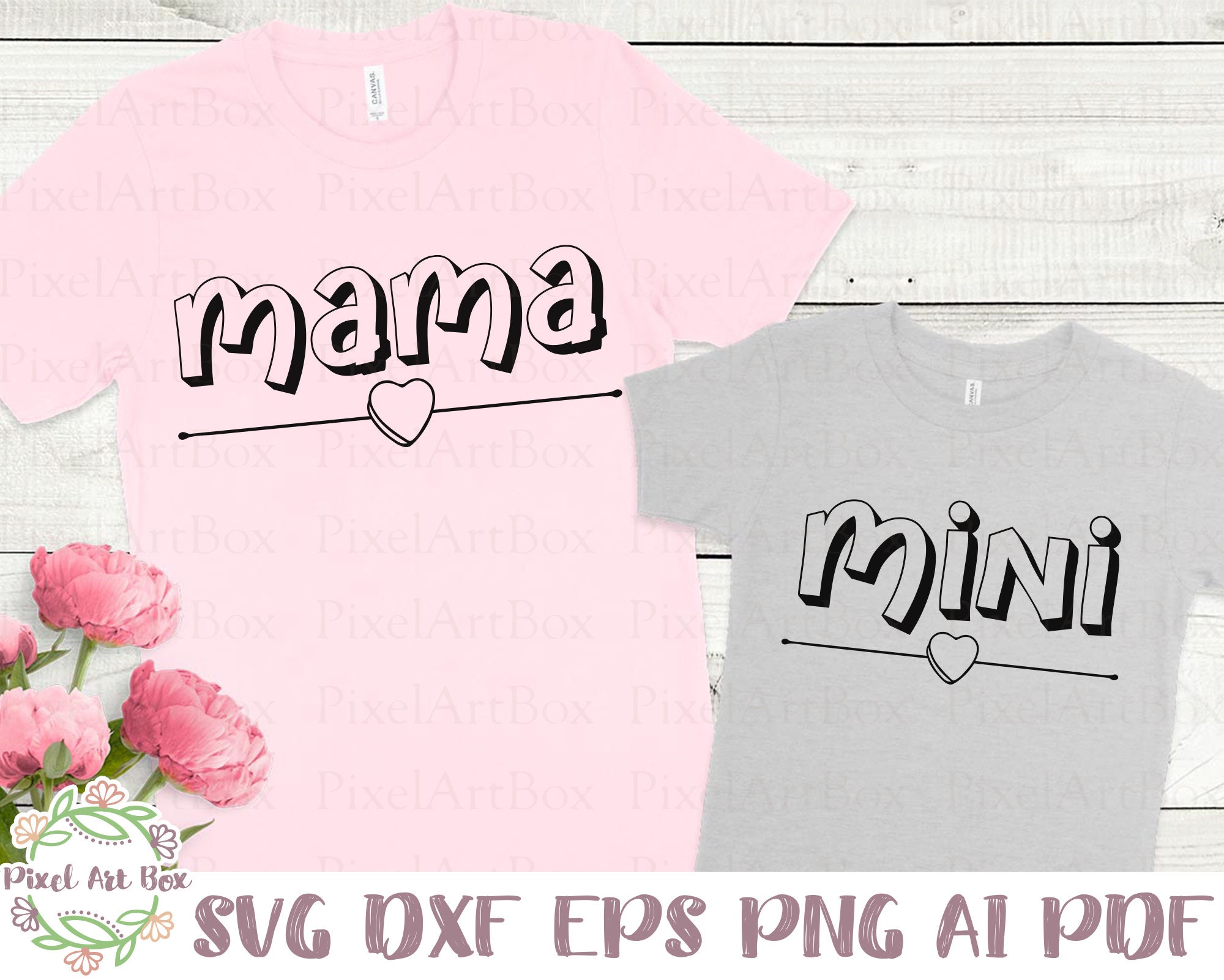 Mama Mini SVG Cut File Commercial use Silhouette Cricut | Etsy