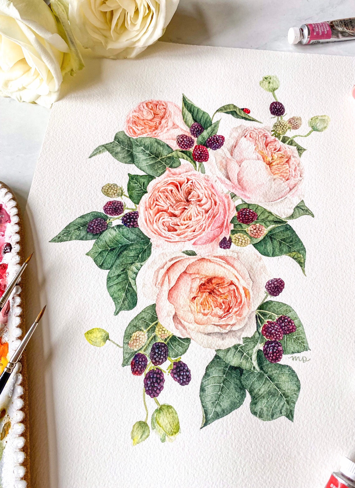 Sweet Juliet Juliet Rose Print WATERCOLOR Home Decor - Etsy
